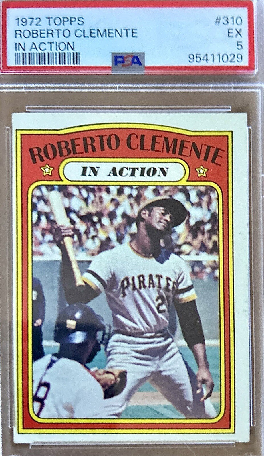 1972 Roberto Clemente Card “In Action” Card - PSA 5 - Beautiful! HOF ...
