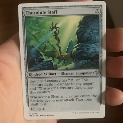 MTG Thornbite Staff White Border Mystery Booster 2 Regular Uncommon | eBay