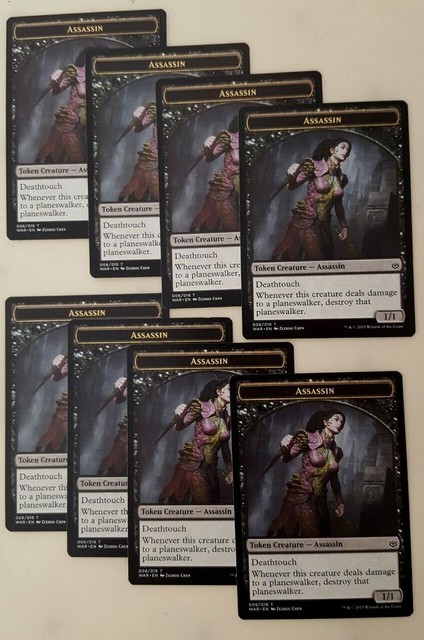 [8x] Assassin Token (006/019) War of the Spark MTG Magic The Gathering ...