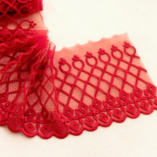 15/20/25cm Mesh Trimming Lace Edging Embroidered Floral Upholstery Sew ...