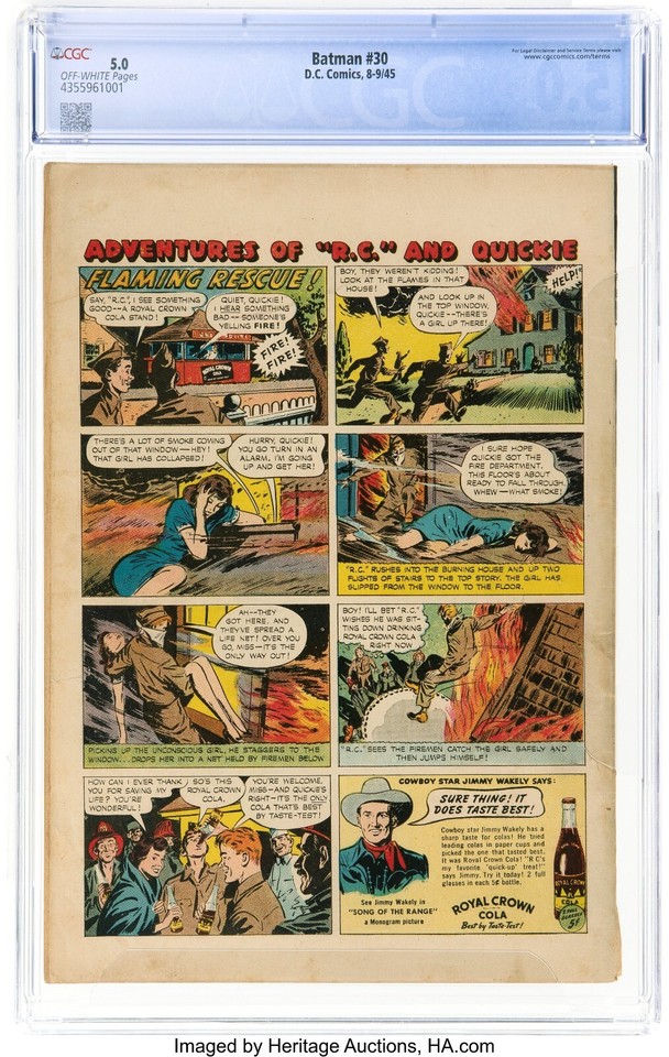 1945 D.C. Comics Batman 30 CGC 5.0. Penguin Appearance WW2 Cover | eBay