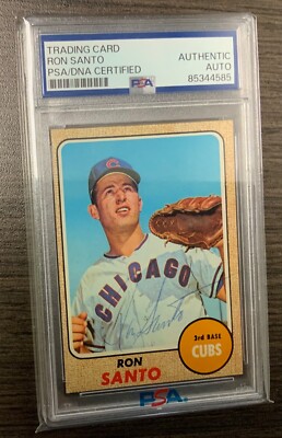 Ron Santo PSA DNA Signed 1968 Topps #235 Autograph Chicago Cubs Hall of ...