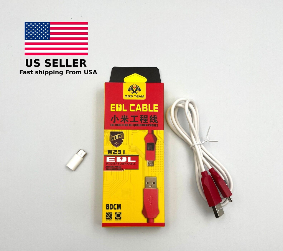 2x Qualcomm EDL Cable 2-in-1 for 9008 Mode, Deep Flash Mode, USB-C ...