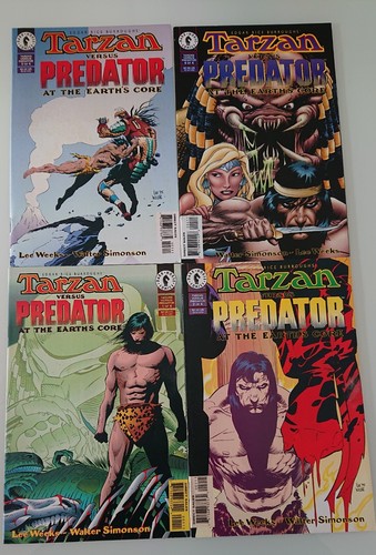 TARZAN VS PREDATOR AT THE EARTH'S CORE #1-4 LEE WEEKS DARK HORSE | eBay