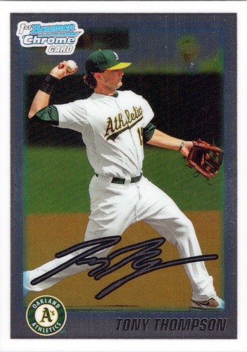 2010 Bowman Chrome Draft Prospects #BDPP54 Tony Thompson Oakland ...