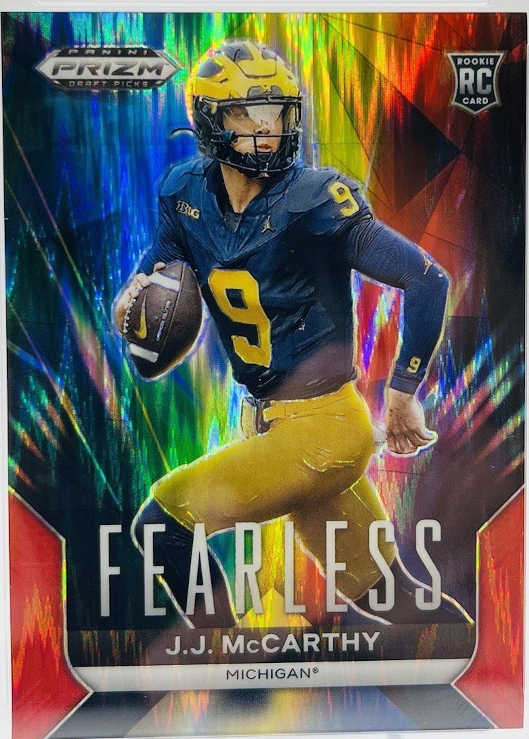 2024 Panini Prizm Draft Picks - Fearless J.J. McCarthy #F-JJM Red Flash ...