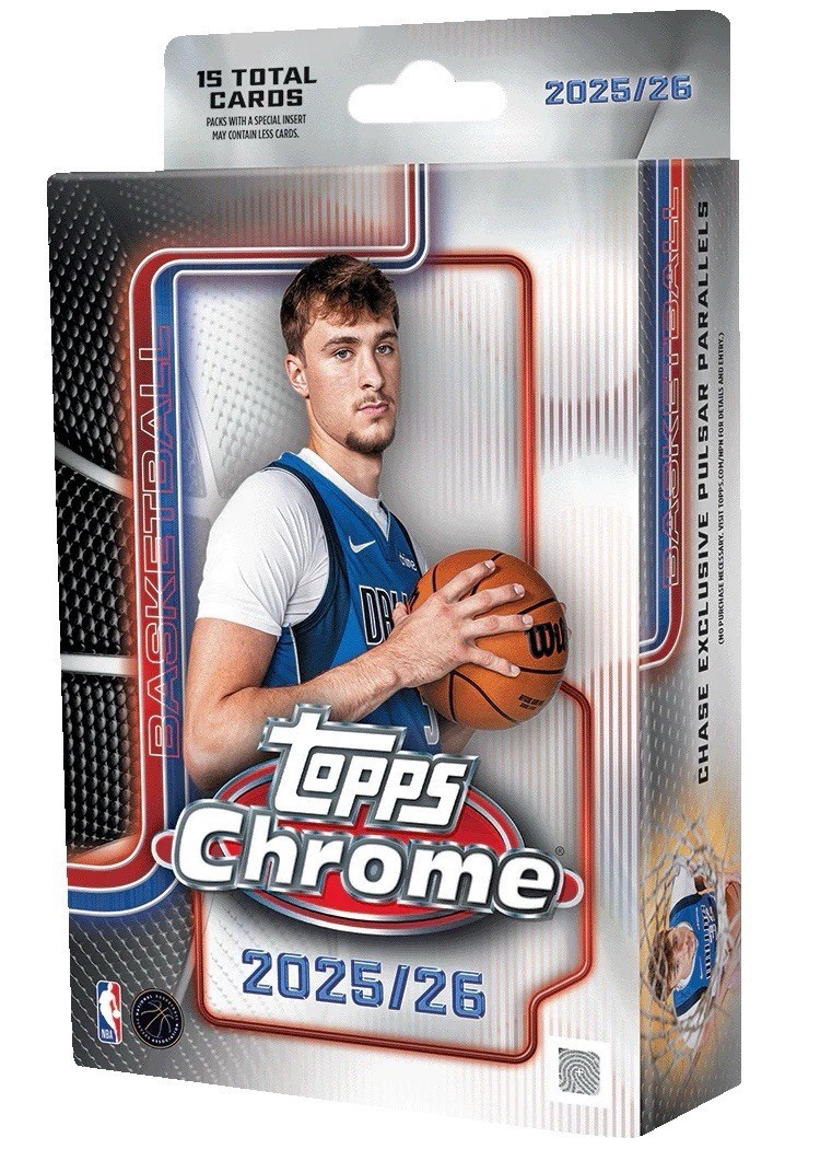 2025-26 TOPPS CHROME HANGER BOX (15 Cards) NBA Basketball Brand New ...