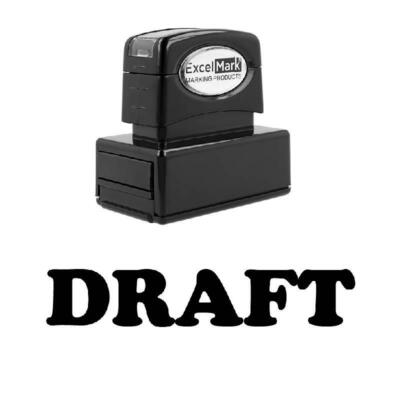 Serif DRAFT Stamp - Pre-Inked / Black | eBay