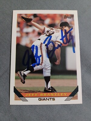 JEFF BRANTLEY 1993 Topps # 631 autographed signed card S.F. GIANTS 93 ...