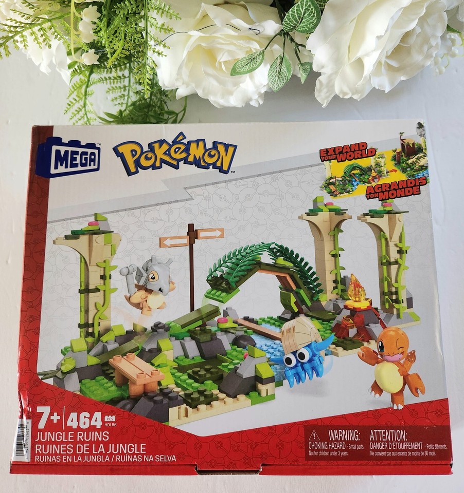 MEGA Pokémon Jungle Ruins Motion Toy Building Set with 464 Pieces ...
