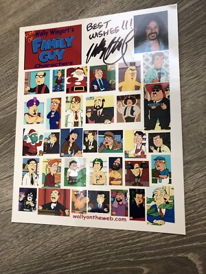 Wally Wingert Autograph Photo Rare Signed Family Guy Characters | eBay