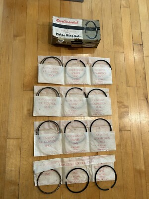 Set Of 4 NOS Vintage Continental Set of 4 Engineered Piston Rings 254 ...