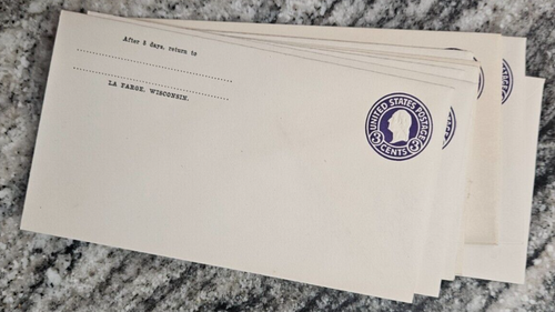 Vintage Lot 14 unused Prestamped 3 cent envelopes return to La Farge ...