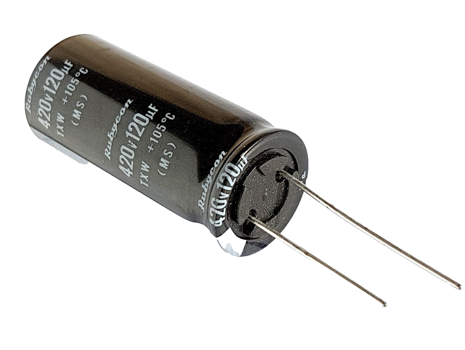 120uF 420v, Rubycon (JAPAN) TXW, 105C Electrolytic Capacitor 10,000 hrs ...