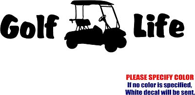 Golf Life Decal Sticker Sports Funny Vinyl Car Window Bumper Truck ...