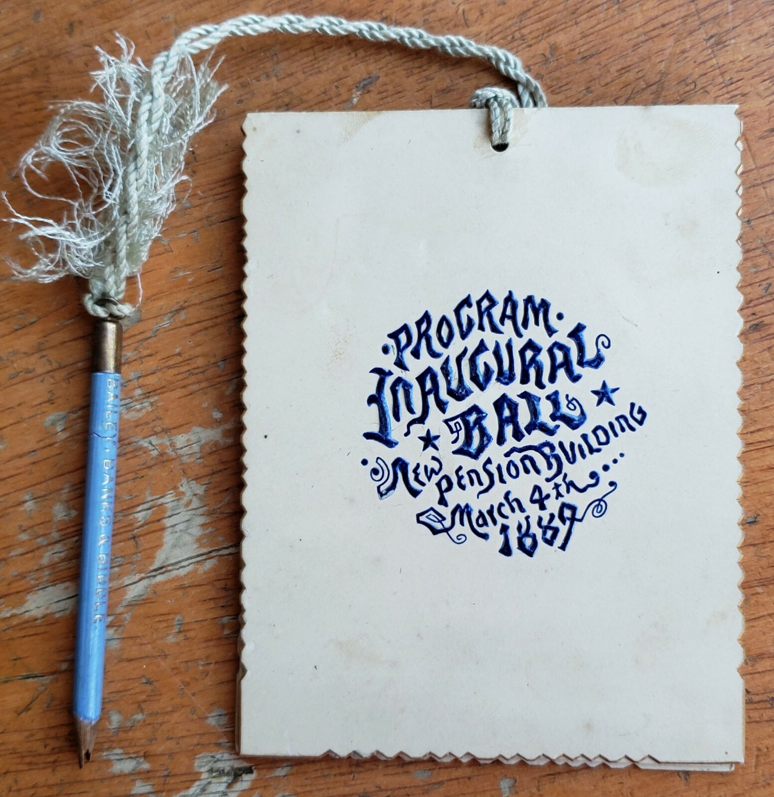 1889 Benjamin Harrison Inauguration Ball Program American President U.S ...