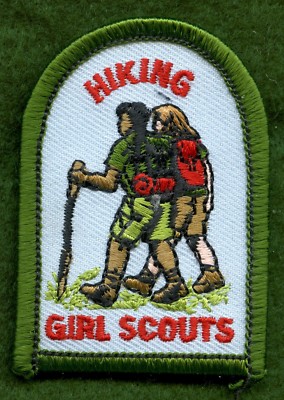 HIKING Girl Scouts Fun Patch HIKE HIKER Camp Outdoor Trails - NEW | eBay
