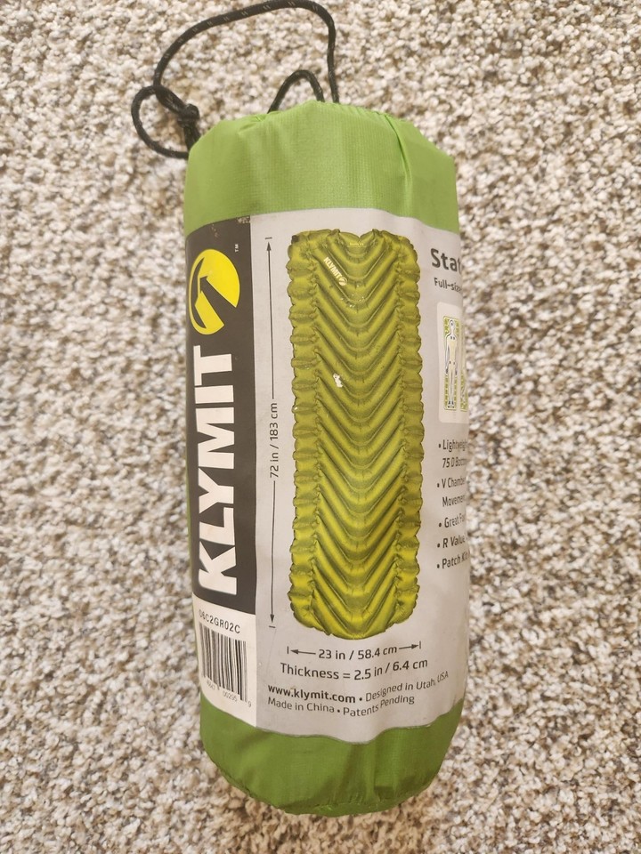 Klymit Static V2 Advanced Body Mapped Superlight Inflatable Sleeping ...