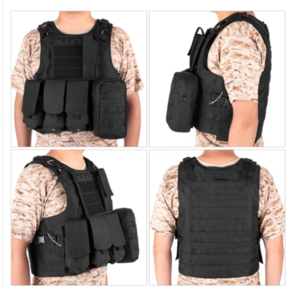 Tactical Military Vest Molle Combat Police Assault Adjustable Swat ...