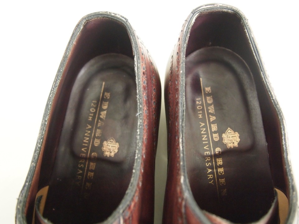 Edward Green Brummell Brogue Burgundy Leather Mens UK 9E US 10 Limited ...