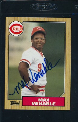 1987 Topps #226 Max Venable Reds Signed Auto *44362 | eBay