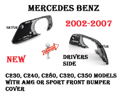 Front Bumper Left AMG Mesh Grile For Mercedes W203 C230 C280 C320 C350 ...