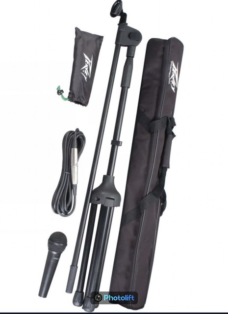 Peavey PV Msp1 PVI 100 Microphone Mic Stand With Boom Gig Bag XLR Cable ...