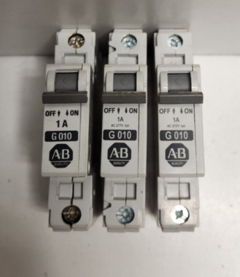 LOT OF 3 GUARANTEED! ALLEN-BRADLEY 1A 277V 1PH CIRCUIT BREAKERS 1492 ...