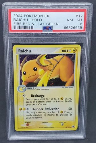 Pokemon PSA 8 NM-MT Raichu 12/112 EX Fire Red & Leaf Green Holofoil ...