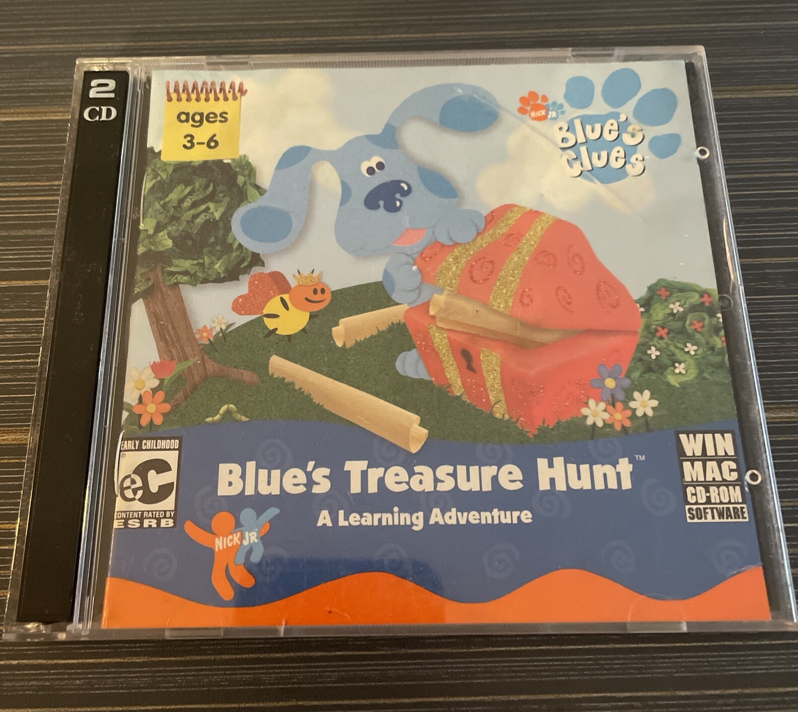 Blue's Clues: Blue's Treasure Hunt (PC, 1999) 2 Disc PC CD RM Computer ...