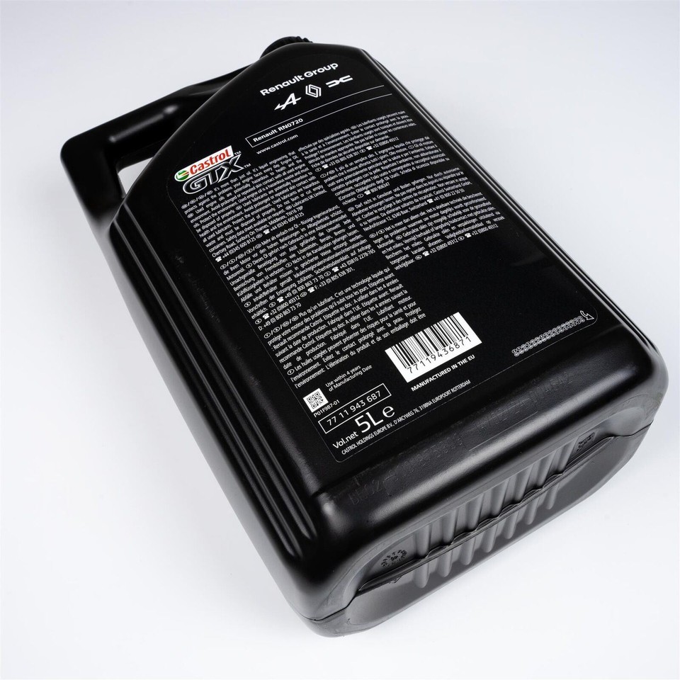 Genuine Renault Engine Oil 5W30 5L 5 Litre Castrol GTX RN-SPEC RN720 ...