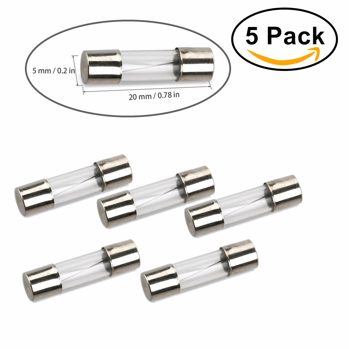 Compstudio 5Pcs F12AL250V 12A FAST Blow Fuse 5x20mm Fast Acting Fuse ...