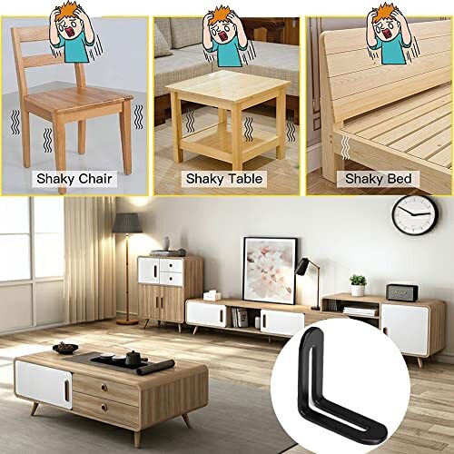 10 Pcs 1 9/10" Adjustable L-Shape Corner Brace with Slot Metal ...