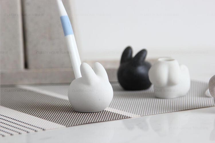 MINIMALIST MODERN SANDSTONE RABBIT / BUNNY TOOTHBRUSH HOLDER KIDS ...