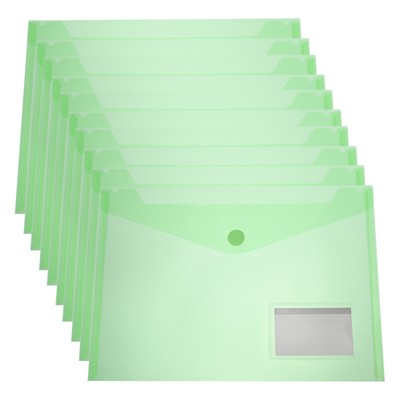 Plastic Envelopes Folder, 15Pcs A4 Letter Size with Label Pocket File ...