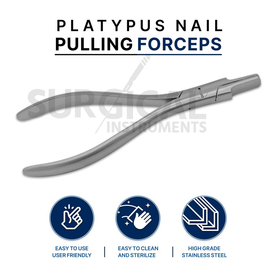 Platypus Nail Pulling Forceps Pliers 5.5" Surgical Instruments German ...