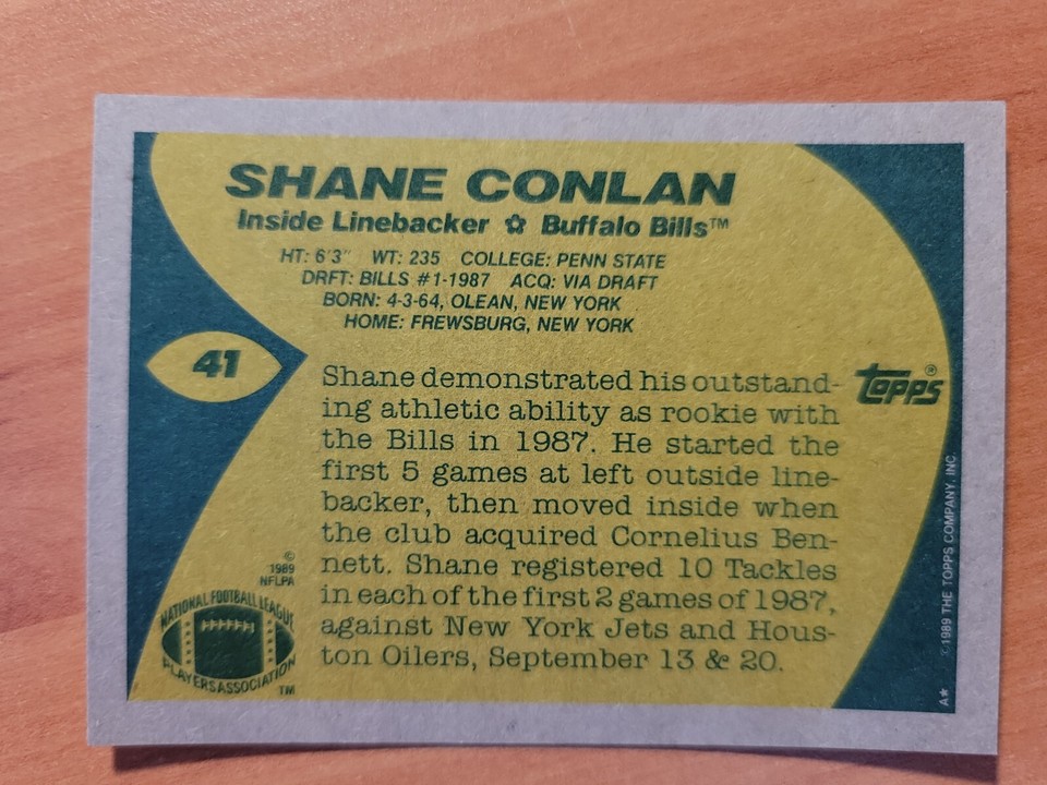1989 Topps #41 Shane Conlan - All Pro - Buffalo Bills - NFL | eBay