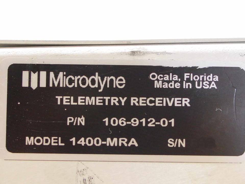 Microdyne 1400 MRA Telemetry Receiver-1451-D, 1420 IF Filter Amp 1411-V ...