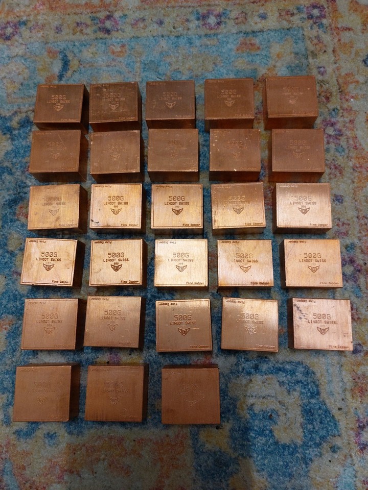 28 × 500g Copper Bullion Bars..999 Fine Lingot Swiss Bullion. | eBay UK