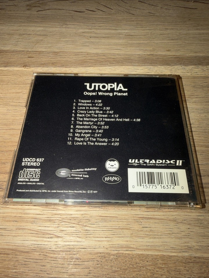 Utopia - Oops Wrong Planet Cd Album Original Master Recording | eBay