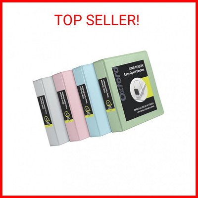 Oxford 3 Ring Binders, 2 inch ONE-Touch Easy Open D Rings, 3-Sided View ...