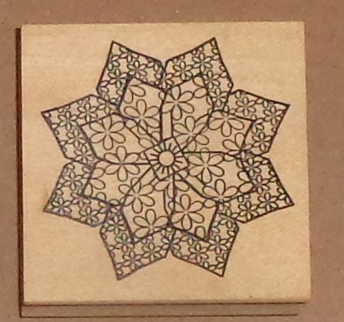 Outlines Rubber Stamp; Small wood mounted; 2.5" x 2.5"; Vintage ...