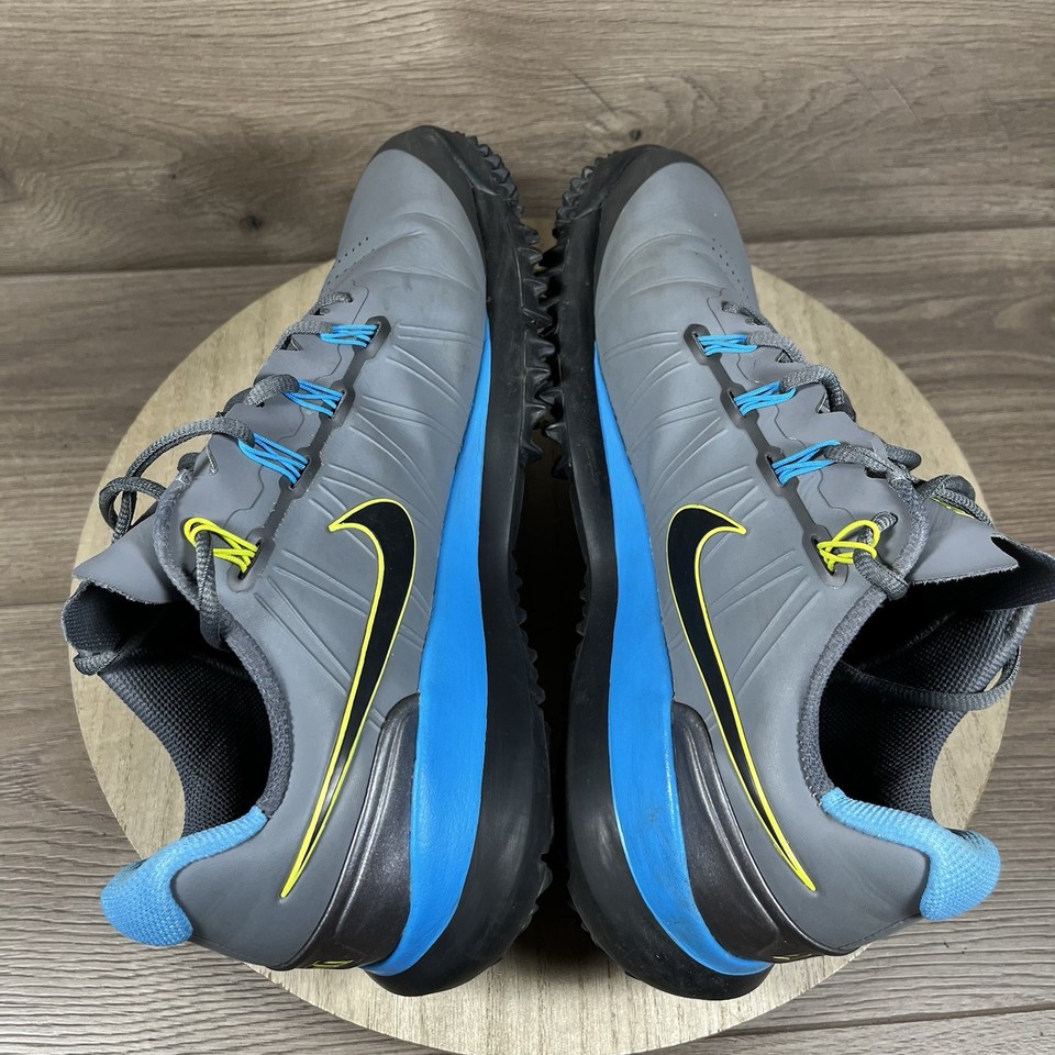 Nike Tiger Woods TW 14 Golf Shoes Cool Grey Vivid Blue 599416-002 Mens ...