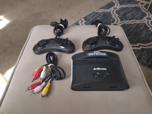 Sega Genesis AtGames Console 80 Games Built In 2 Controllers Power ...