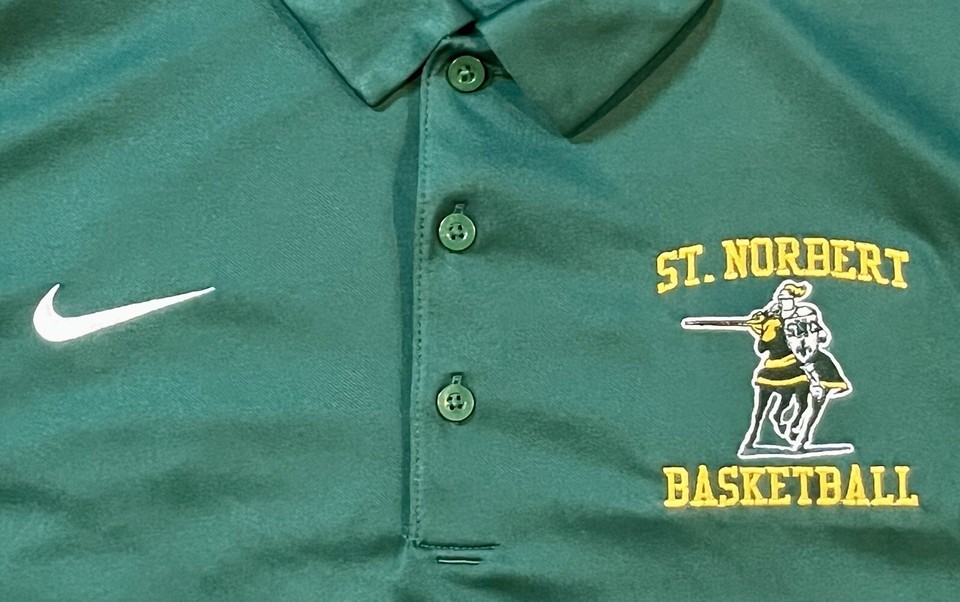 St. Norbert Green Knights Basketball — Nike Dri-Fit Polo NWT — Men’s ...