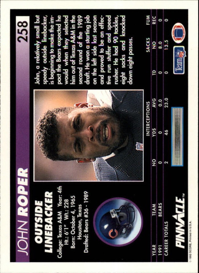 1992 Pinnacle #258 John Roper - NM | eBay