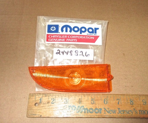 NOS Mopar 2448826 left park lamp lens, amber 1964 1965 Plymouth Valiant ...