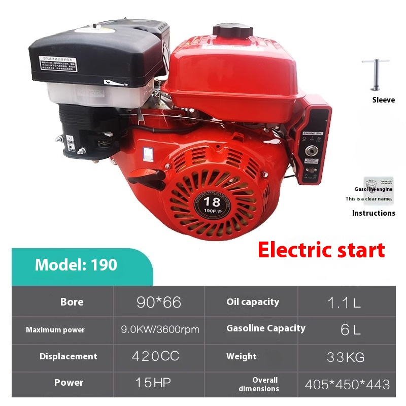 168F170F Gasoline Engine Micro Engine Four-stroke Small Power ...