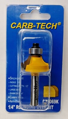 Carb-Tech CT1069K 1/4" Rounding Over Router Bit Carbide Tipped | eBay