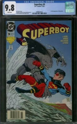 SUPERBOY #9 CGC 9.8 RARE NEWSSTAND VARIANT 1ST APPEARANCE KING SHARK DC ...